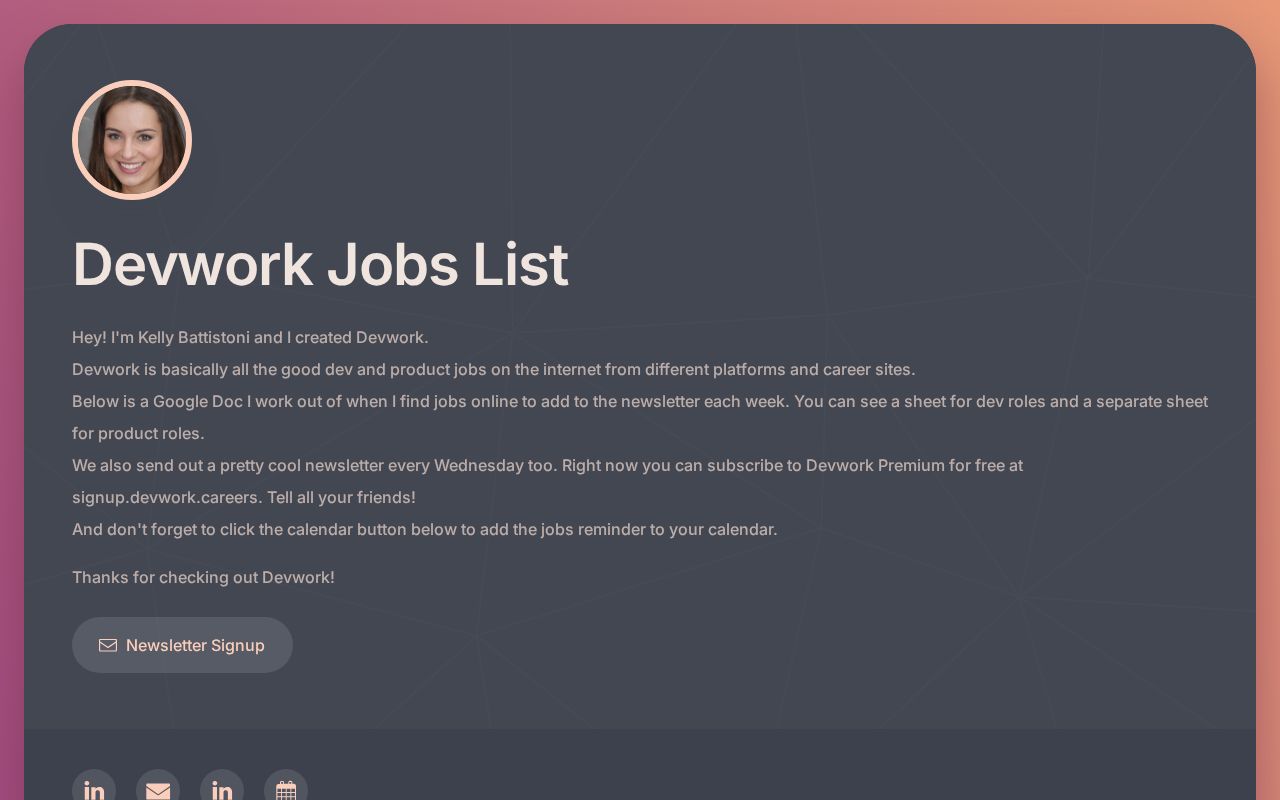 Devwork Jobs List